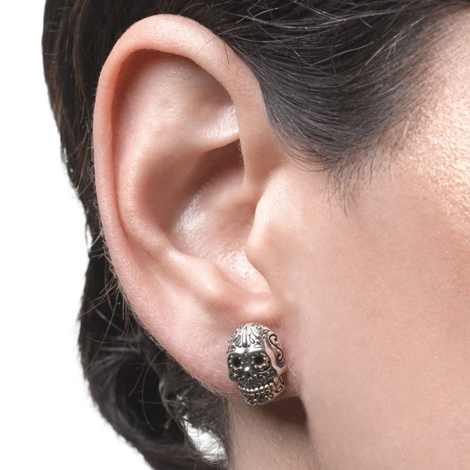 Calavera Skull Earrings | Silver Phantom Jewelry