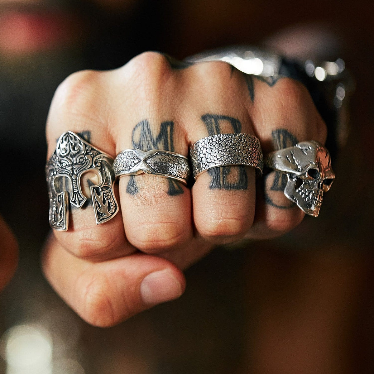 Weathered Stone Ring – Silver Phantom Jewelry