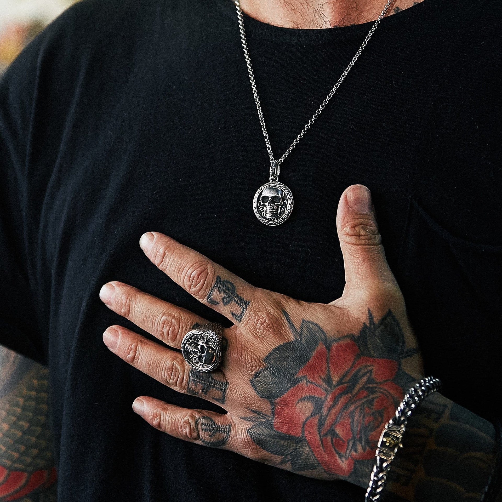 Skull Emblem Ring – Silver Phantom Jewelry